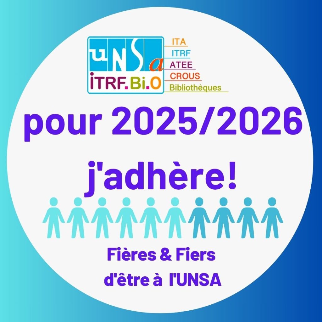 Adhésion 2025-2026 – UNSA-ITRF-BI-O – Le Syndicat de la clarté et de la transparence